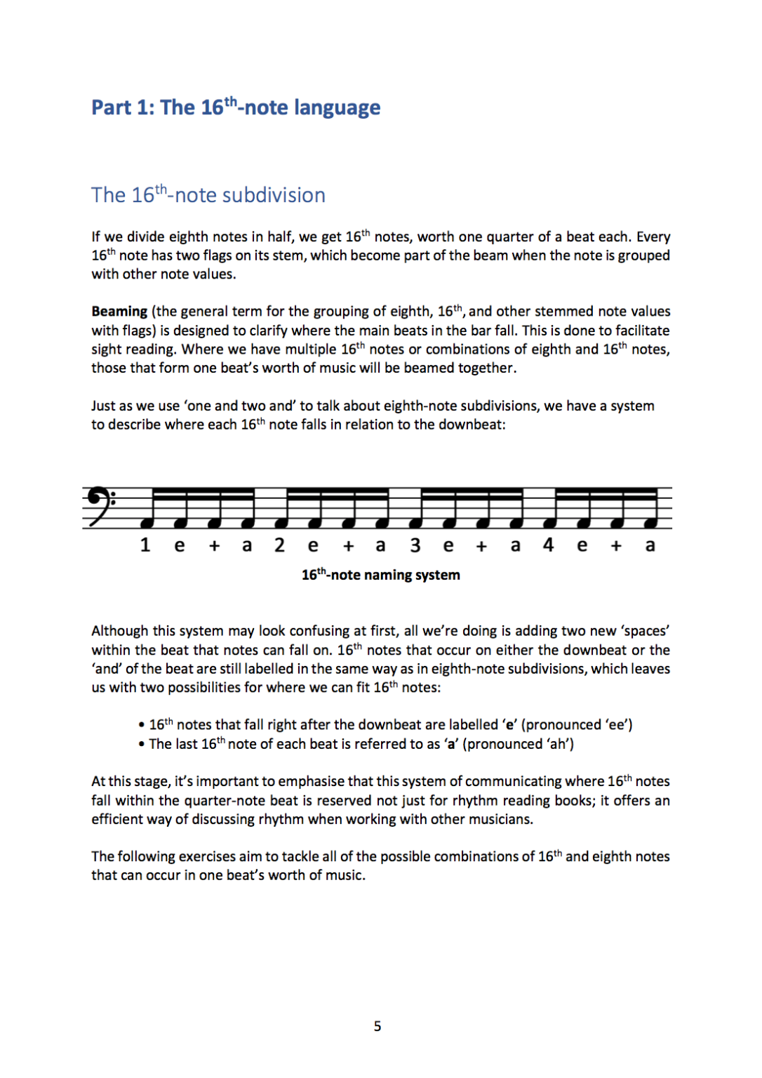 Rhythm Reading Bootcamp Volume 2: The 16th-Note Language - Free Bass ...